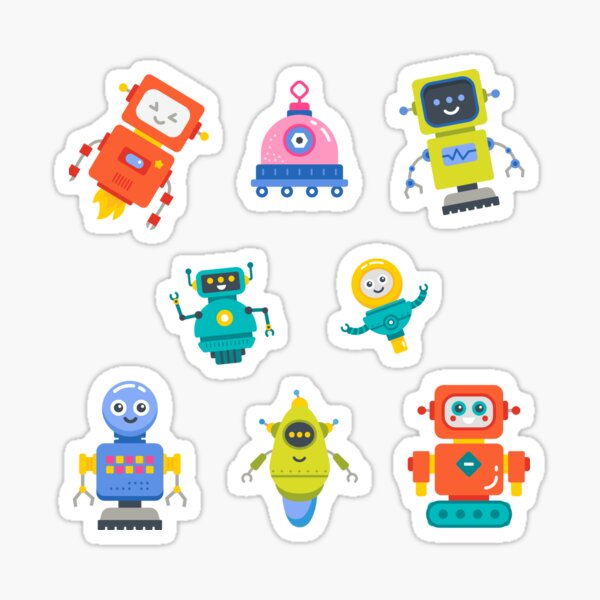 "robots sticker pack" Sticker for Sale by stickers-packs | Redbubble
