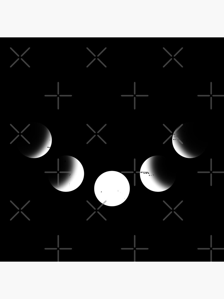 White Moon Phase Design Premium Matte Vertical Poster