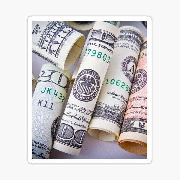 "Rolled Notes" Sticker for Sale by KamoMokotedi | Redbubble