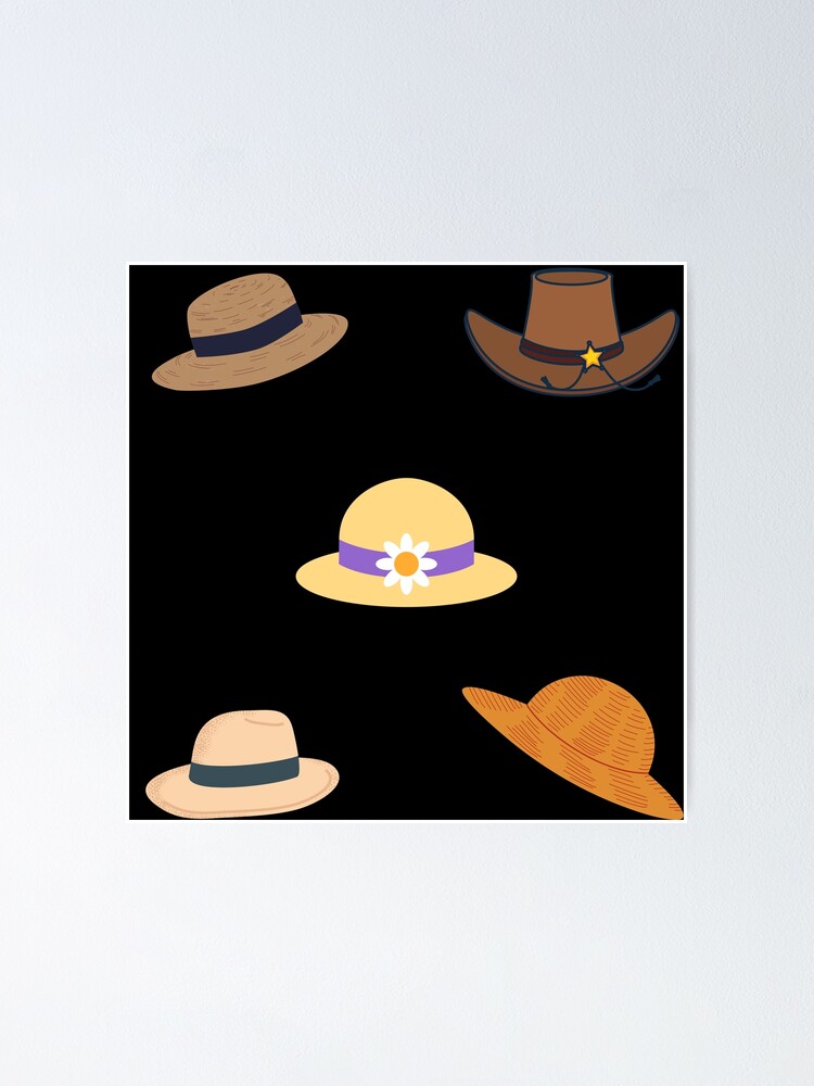 "hat sticker pack" Poster for Sale by stickers-packs | Redbubble