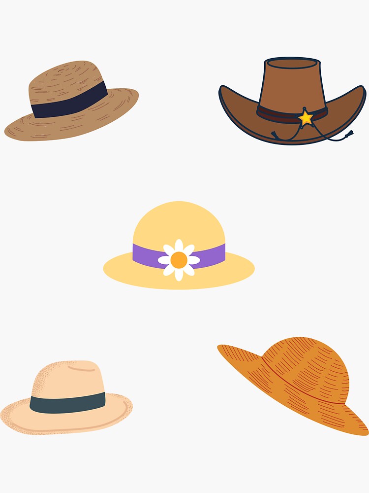 "hat sticker pack" Sticker for Sale by stickers-packs | Redbubble