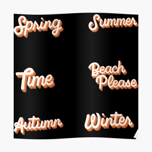 "seasons sticker pack" Poster for Sale by stickers-packs | Redbubble