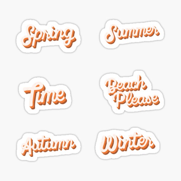 "seasons sticker pack" Sticker for Sale by stickers-packs | Redbubble