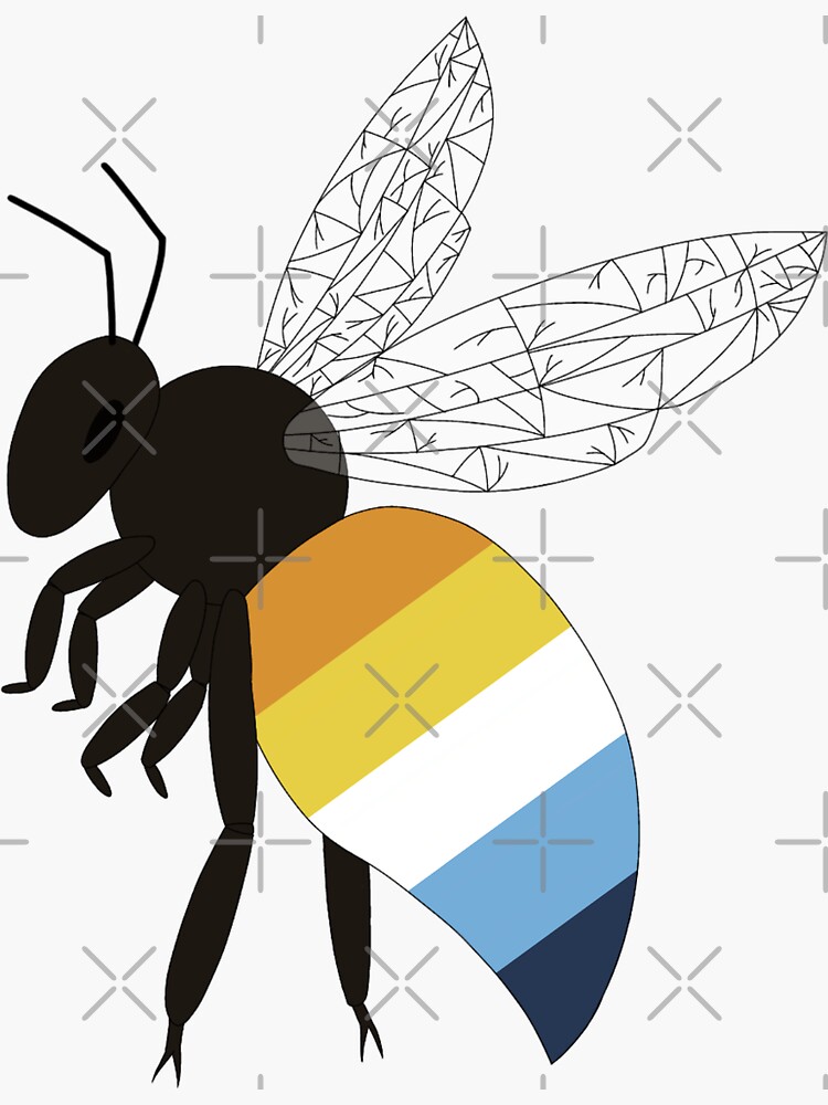 "pride bee Aroace flag" Sticker for Sale by Springtrap164 | Redbubble