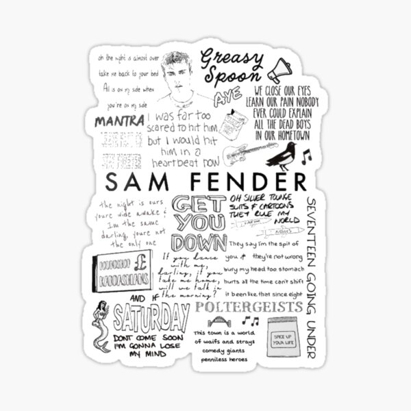 "Sam fender " Sticker for Sale by eagleboyh | Redbubble