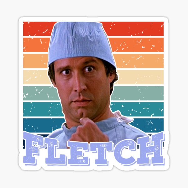 "Fletch Retro Vintage Old Movie" Sticker for Sale by bringtri | Redbubble