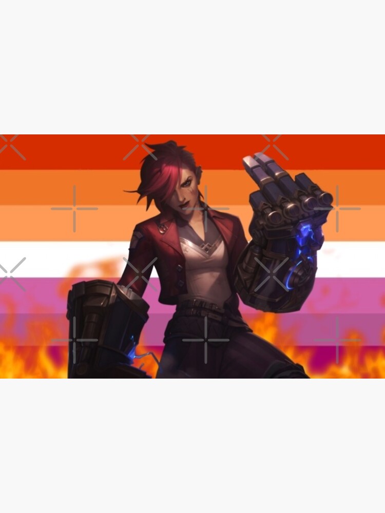 "Pride arcane vi caitlyn's girlfriend" Sticker by flashonalt | Redbubble