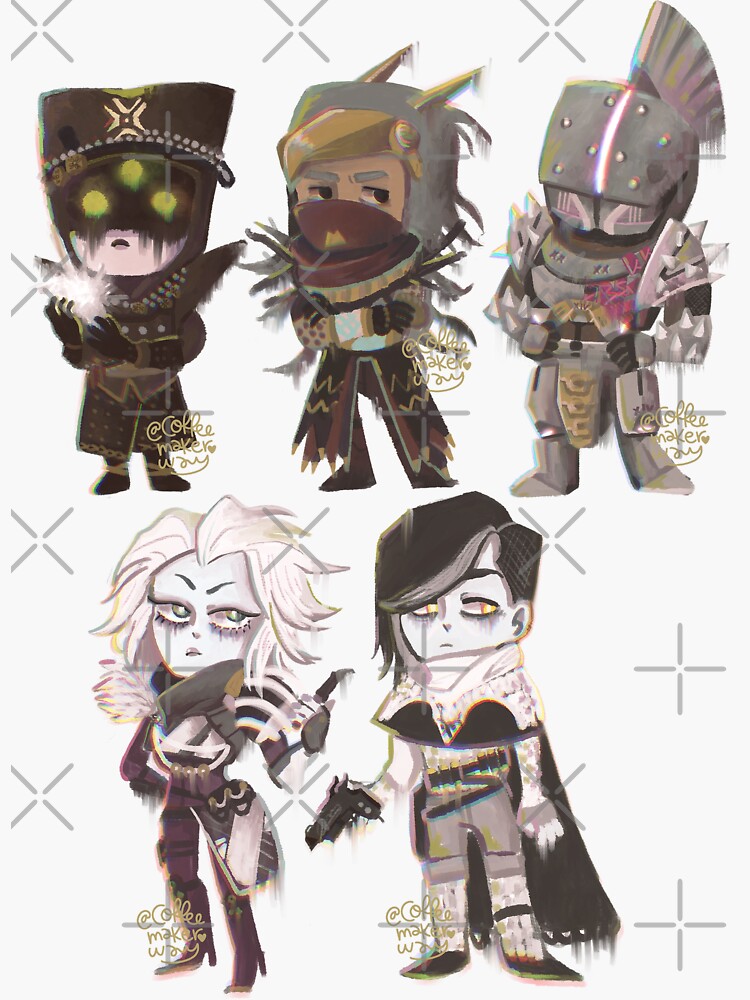 "Destiny 2 chibis" Sticker for Sale by coffeemakerway | Redbubble