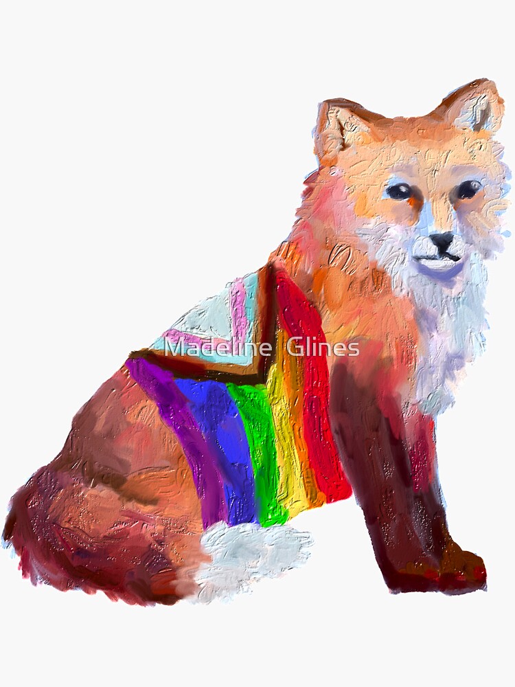 "Pride Fox " Sticker for Sale by MadelineGlines | Redbubble