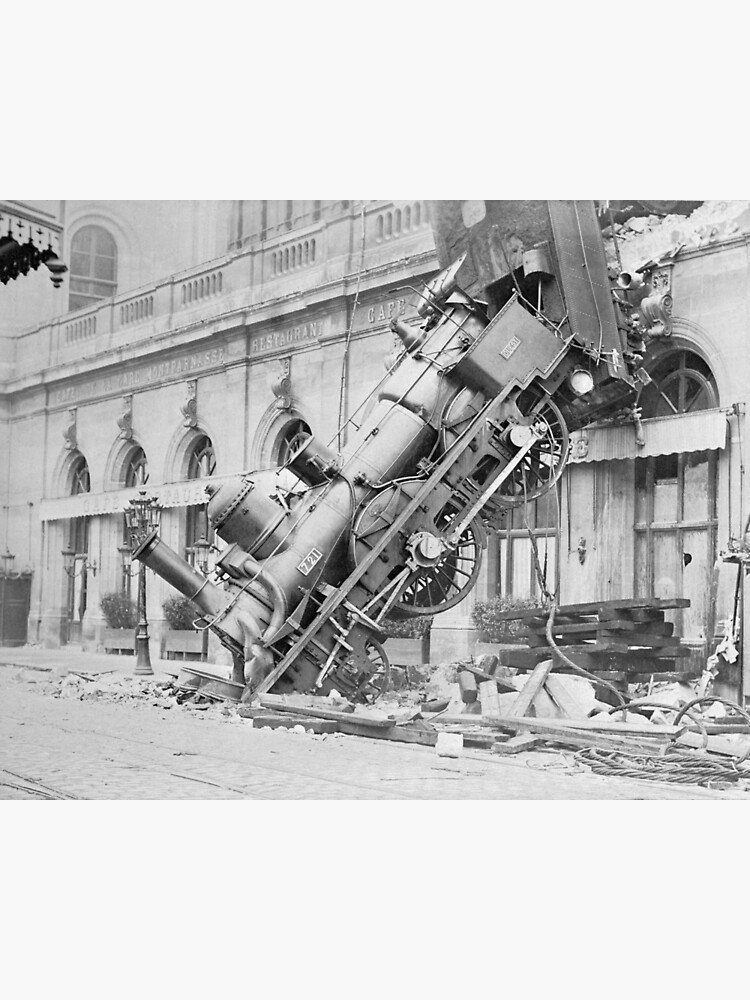 "Train Wreck At Montparnasse Station - 1895" Photographic Print by ...