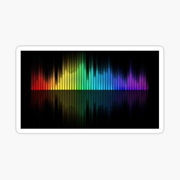 "Rainbow Equalizer" Sticker for Sale by IKET | Redbubble