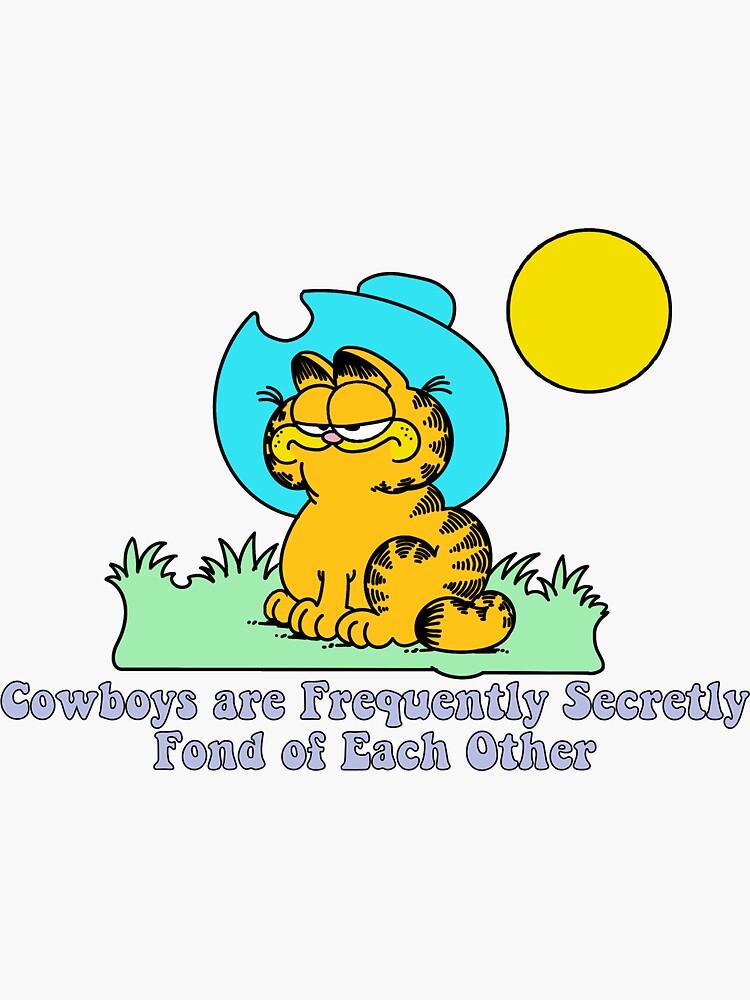 "Pride Cowboy Garfield Inspired" Sticker for Sale by richbourger ...