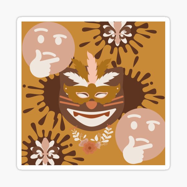 "smily face brown" Sticker for Sale by ropabon | Redbubble