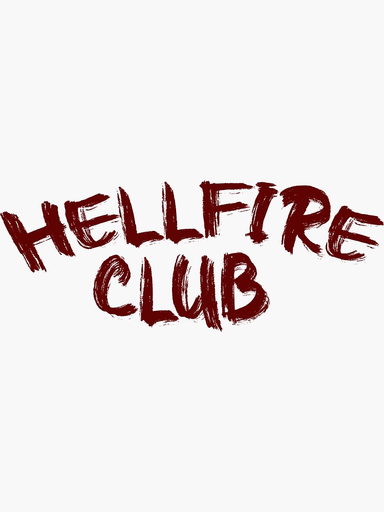 "Hellfire club" Sticker for Sale by RafaCollages | Redbubble