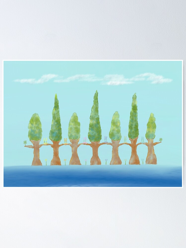 "Trees of friendship" Poster for Sale by greenPQBstudio | Redbubble