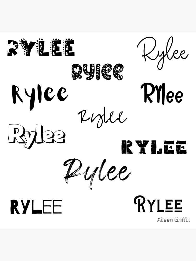 "Rylee in 10 different fonts" Poster for Sale by magleen | Redbubble
