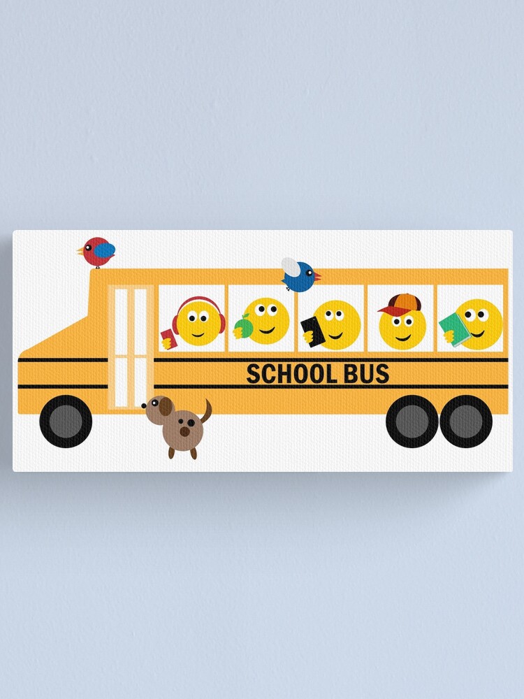 "yellow school bus, school bus, emoji, big school bus, school, students ...