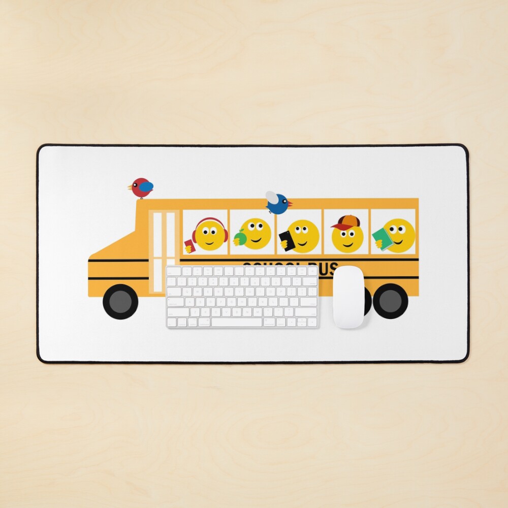 "yellow school bus, school bus, emoji, big school bus, school, students ...