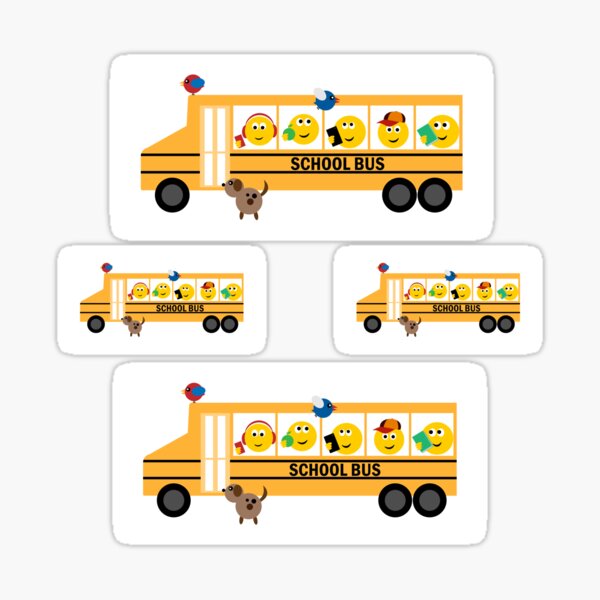 "yellow school bus, school bus, emoji, big school bus, school, students ...