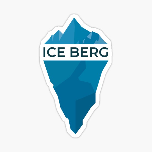 "Blue iceberg illustration" Sticker for Sale by RickyAP | Redbubble