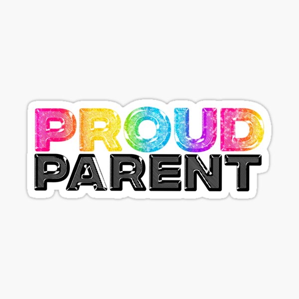 "Proud Pride Parent" Sticker for Sale by Pastel-Opossum | Redbubble