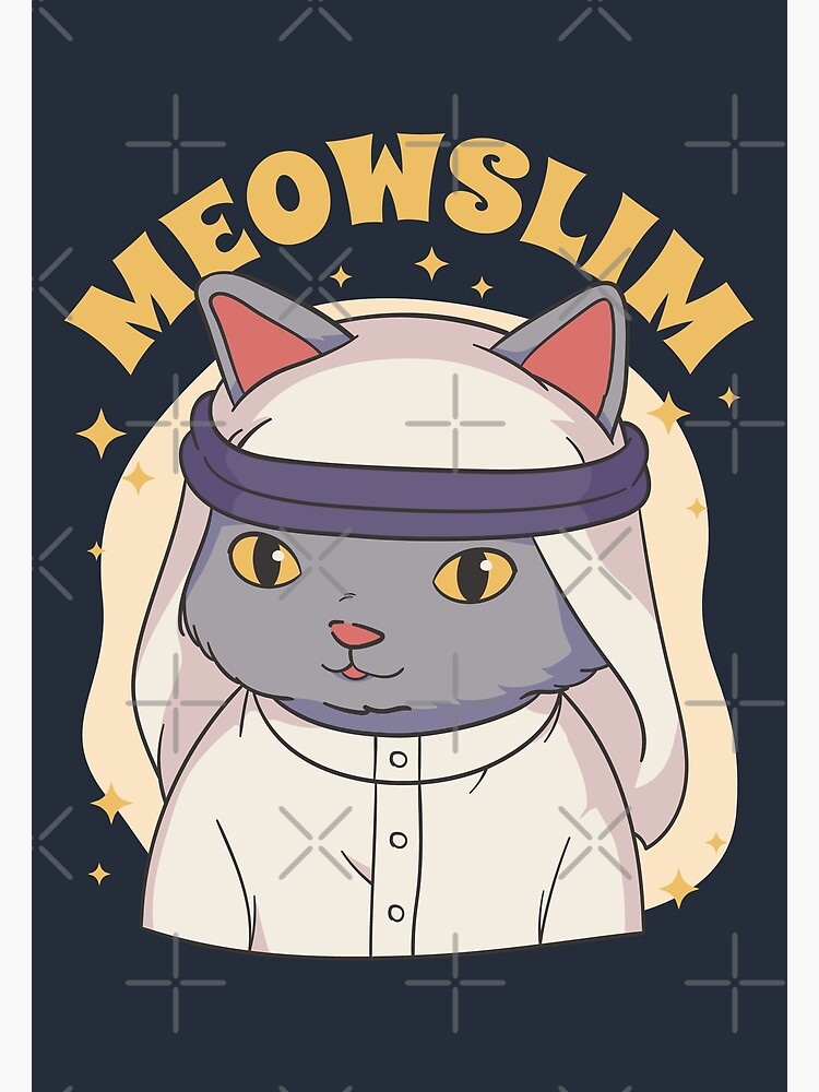 "MEOWSLIM MUSLIM CARTOON CAT WEARING ARABIC GARMENT " Poster for Sale ...