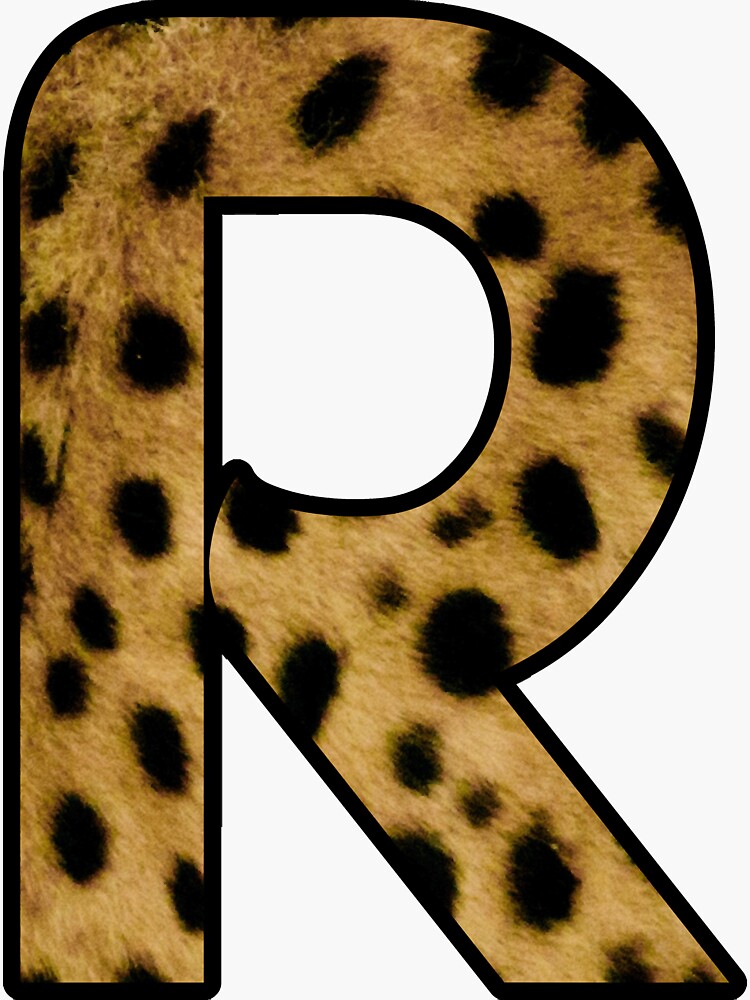"Cheetah print letter r" Sticker for Sale by KevinMelton47 | Redbubble