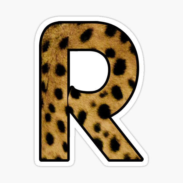 "Cheetah print letter r" Sticker for Sale by KevinMelton47 | Redbubble