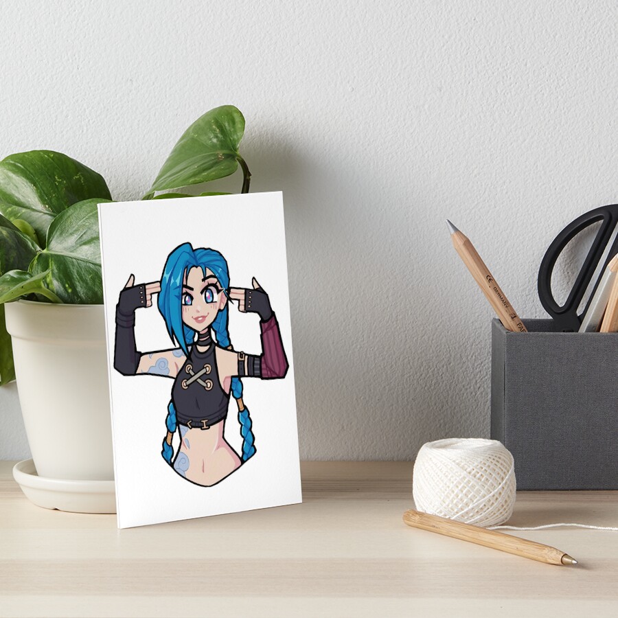 "Arcane Jinx HANDS UP" Art Board Print by AydenBuckridge | Redbubble