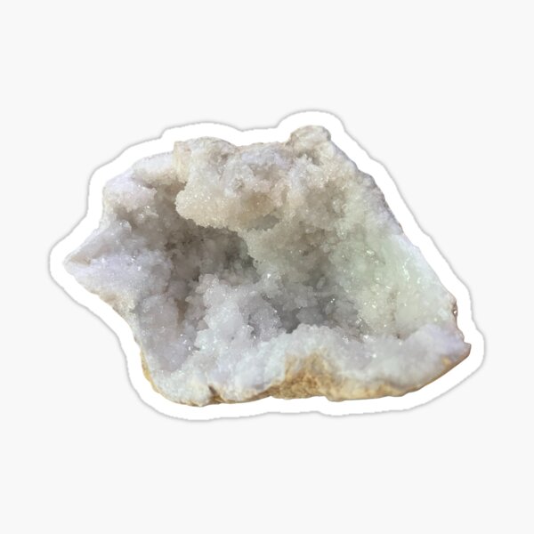 "White Quartz Geode" Sticker for Sale by RunningBlind | Redbubble