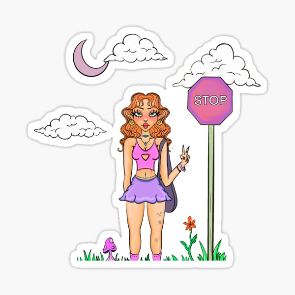 "Y2K BUS STOP" Sticker for Sale by shelbylester | Redbubble