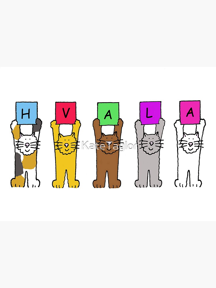 "Hvala Slovenian Bosnian Croatian Serbian Thanks" Sticker for Sale by ...