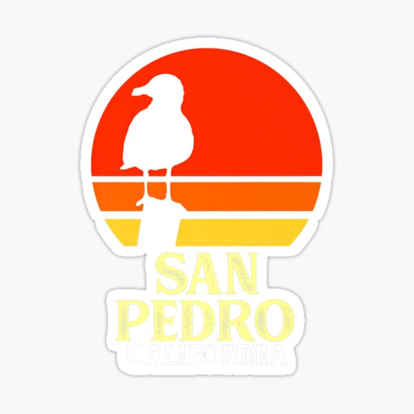 "San Pedro California Beach Seagull" Sticker for Sale by OfirDavidzada ...