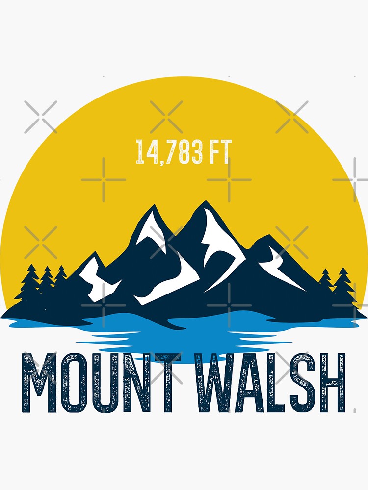"Mount Walsh Climbing" Sticker by TripleRainbow | Redbubble