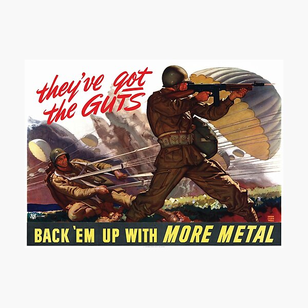 "Vintage They've got the guts US Army Airborne World War II ...