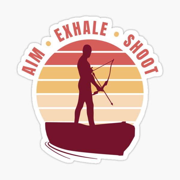 "Archer Aim Shoot Bow Arrows Hunting Fishing" Sticker for Sale by ...