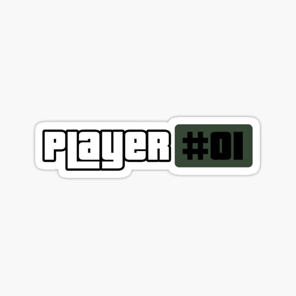 Player #01..."" Sticker for Sale by CreArtorium | Redbubble