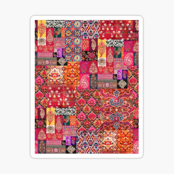 "-A35- Traditional Colored Moroccan Artwork. Classic" Sticker for Sale ...