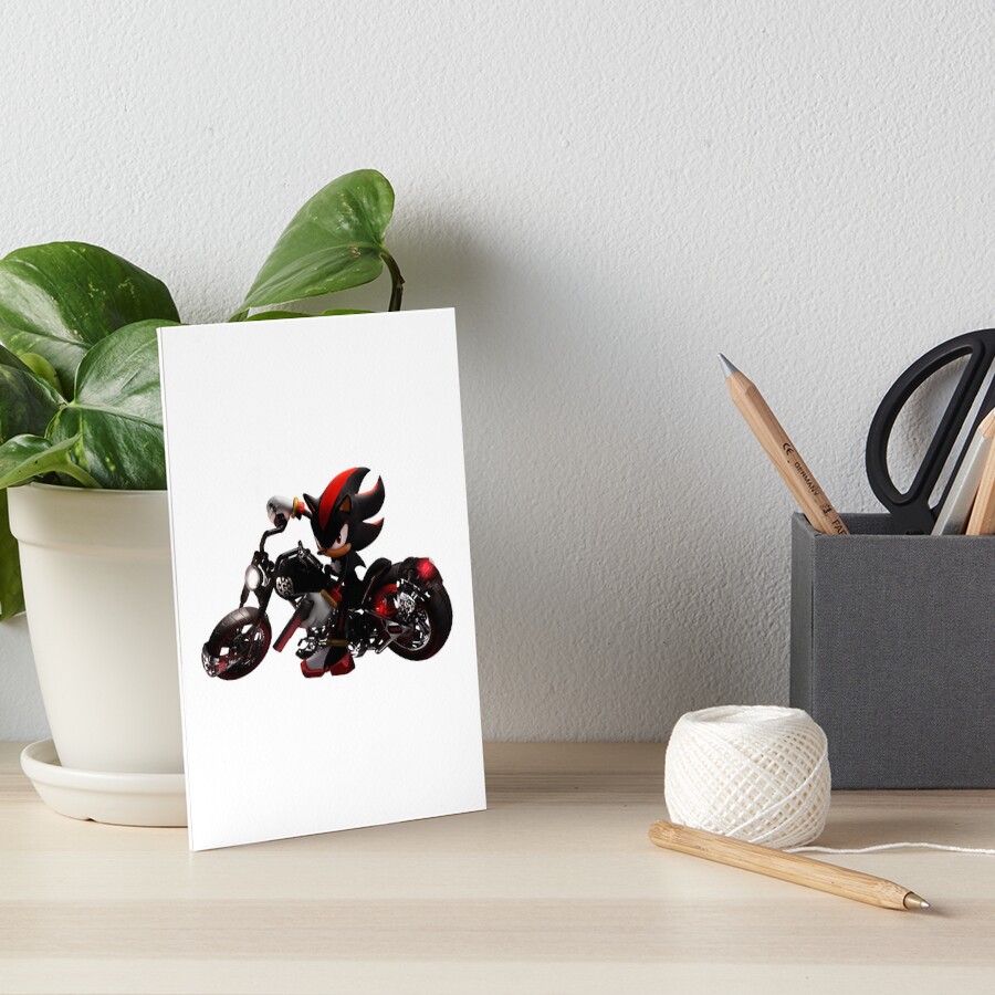 "Shadow The Hedgehog Fan Art Merch motorcycle" Art Board Print by ...