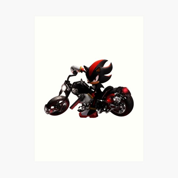 "Shadow The Hedgehog Fan Art Merch motorcycle" Art Print for Sale by ...