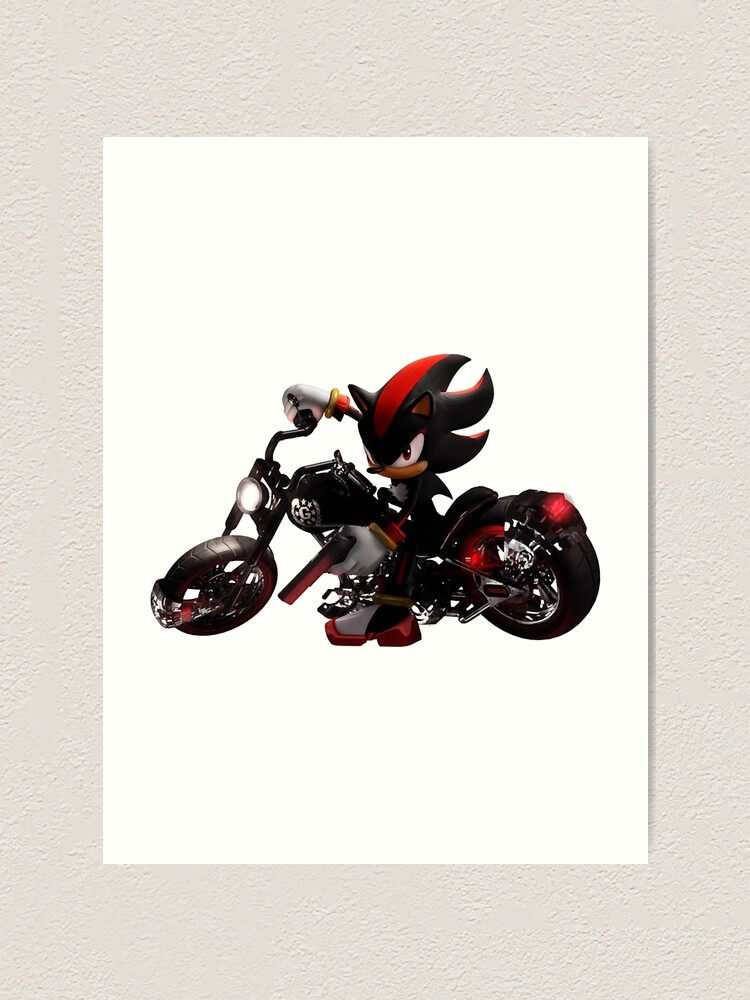 "Shadow The Hedgehog Fan Art Merch motorcycle" Art Print for Sale by ...