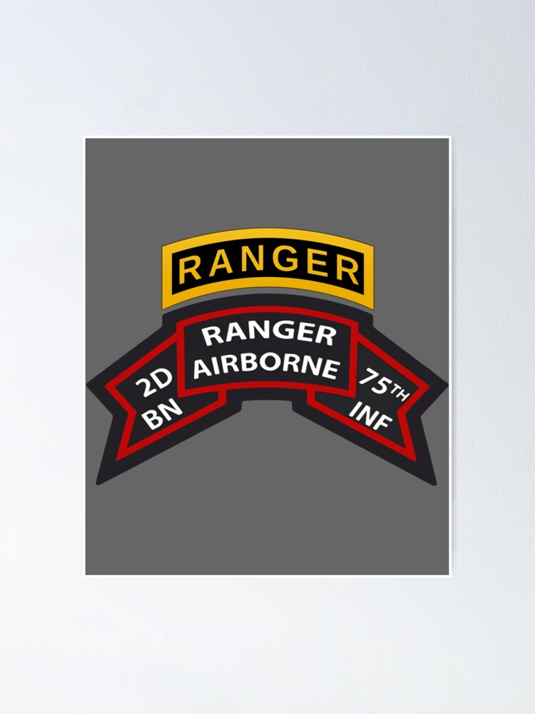 "2nd BN 75th Rangers Airborne" Poster for Sale by GiordanofDamico ...