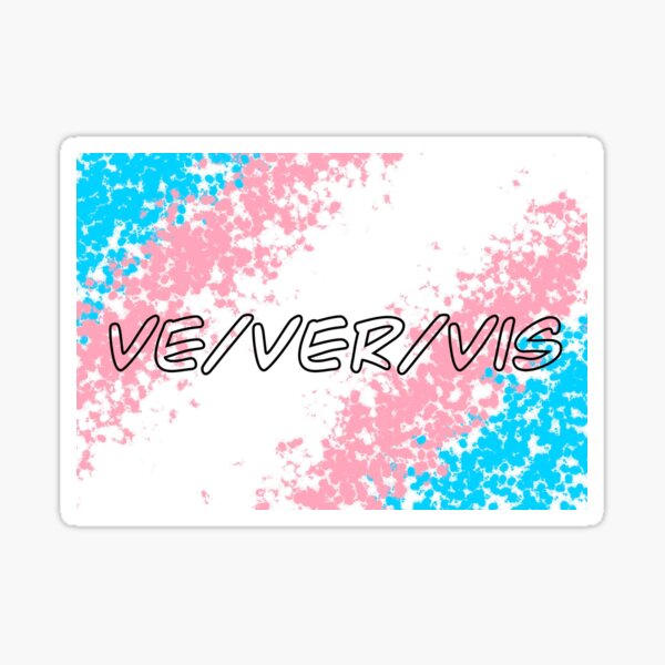 "Ve Ver Vis Pronouns" Sticker for Sale by judes-pride-art | Redbubble