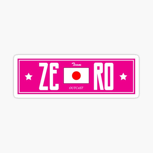 "Zero Racing Bright Pink Car Style Slap Sticker" Sticker by segaboys ...