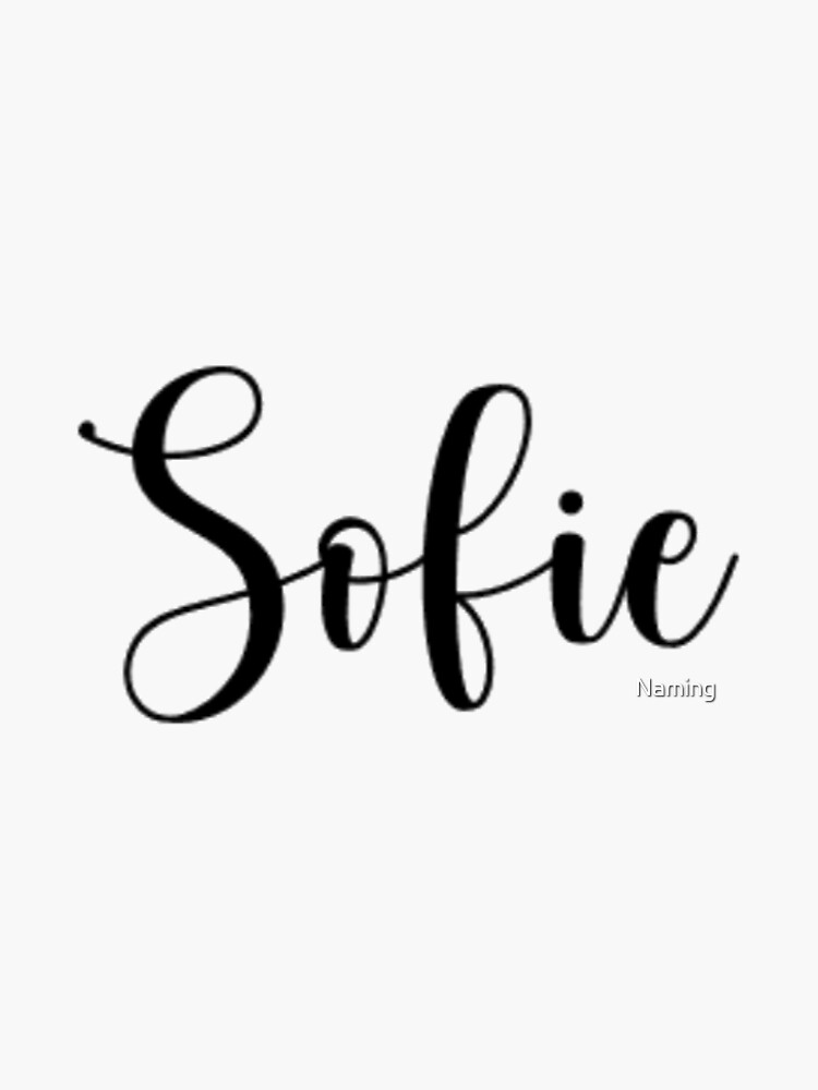 "Sofie" Sticker for Sale by Naming | Redbubble