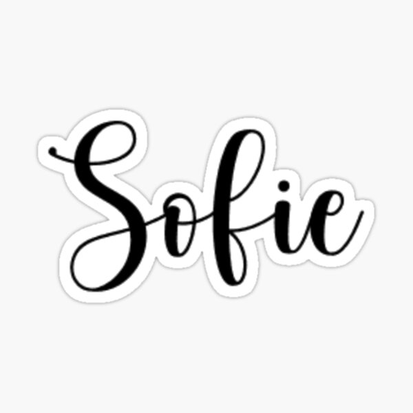 "Sofie" Sticker for Sale by Naming | Redbubble