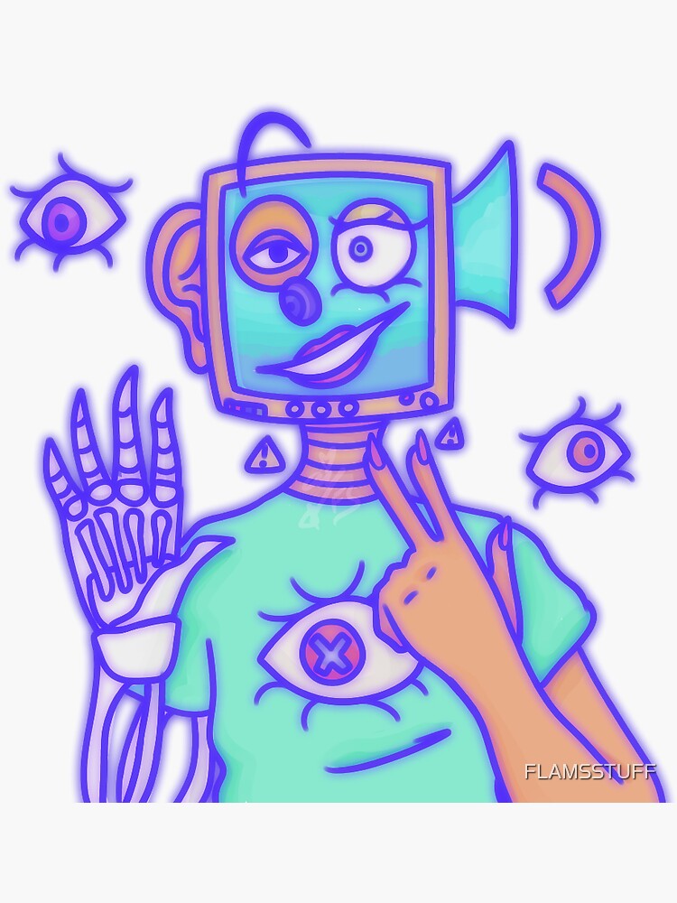 "MALBEAR: PSYCHIC!" Sticker for Sale by FLAMSSTUFF | Redbubble