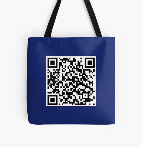 "Rick Astley - Never Gonna Give You Up QR Code " Tote Bag for Sale by IllustrationSh | Redbubble