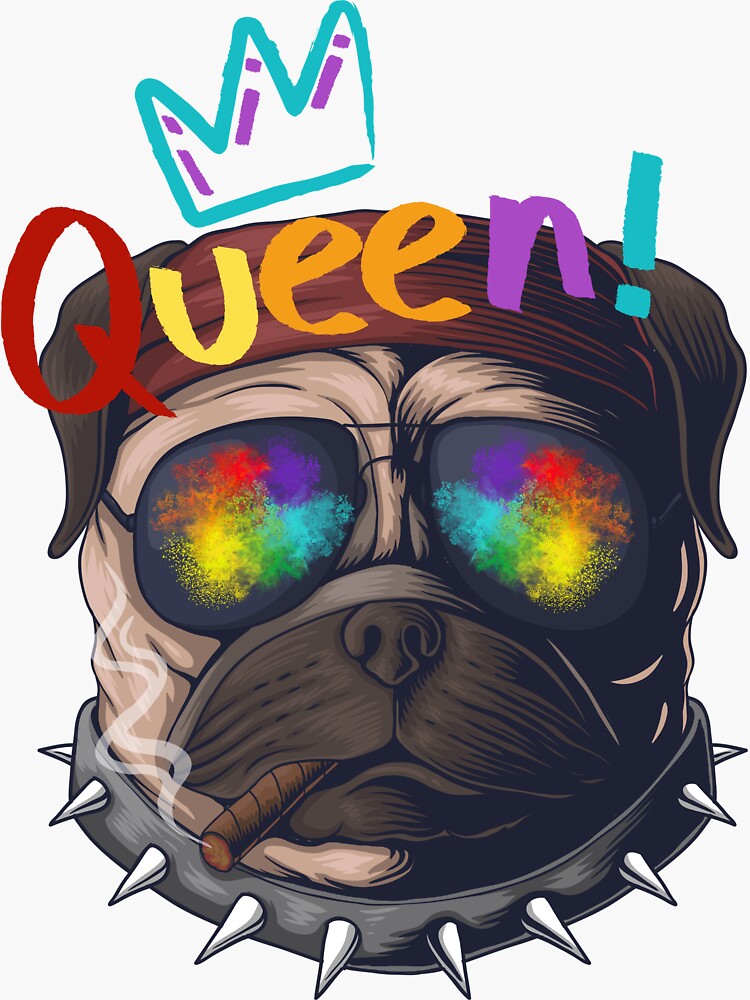 "My Queen Dog Pride" Sticker for Sale by pawttern | Redbubble