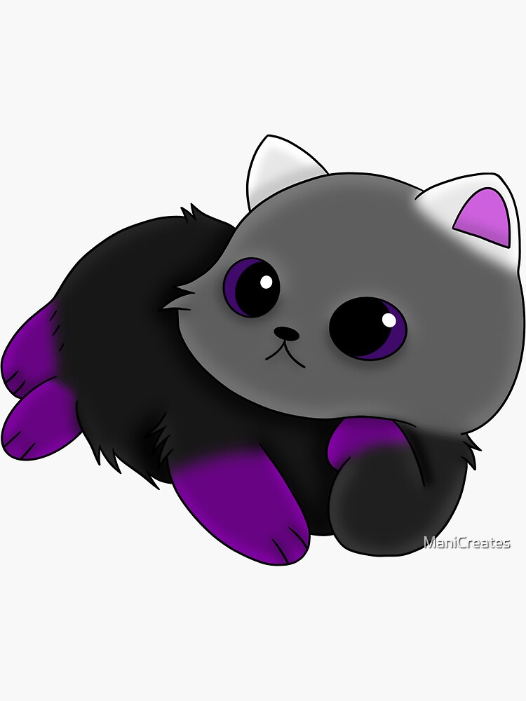 Asexual Pride Flag Cat Sticker For Sale By Manicreates Redbubble